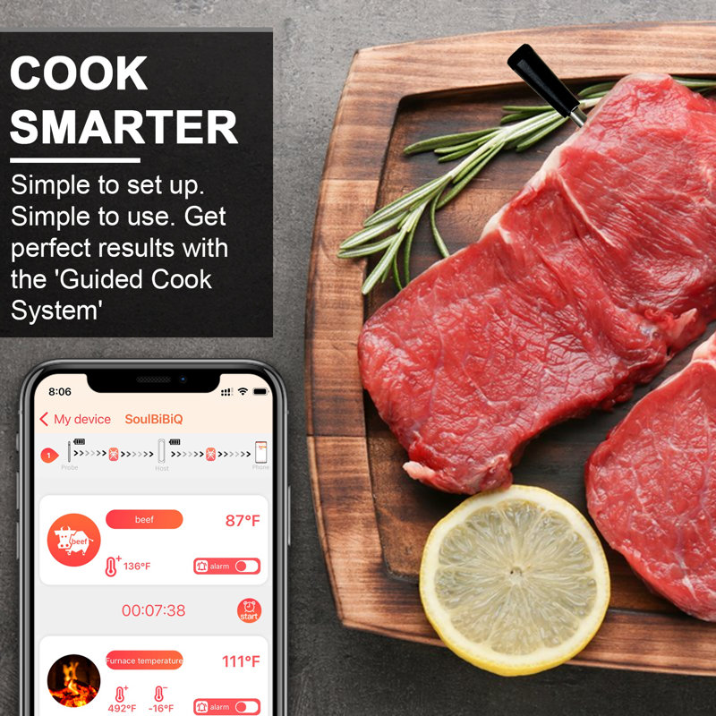 Our M2 Digital Wireless Meat Thermometer Bluetooth Instant Read 500 ft & Reviews | Wayfair